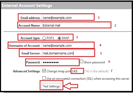 How to configure external email account inside Zimbra Webmail - Diadem ...